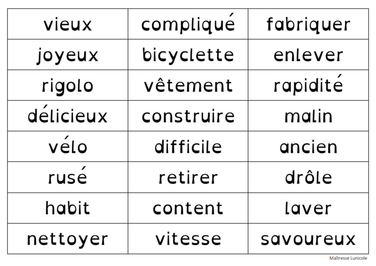 Les synonymes et les antonymes – Maîtresse Lunicole