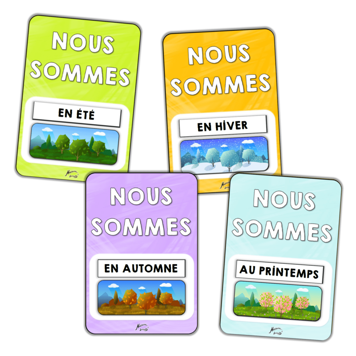 Affichages pour les rituels de la date, de la météo et des saisons ...