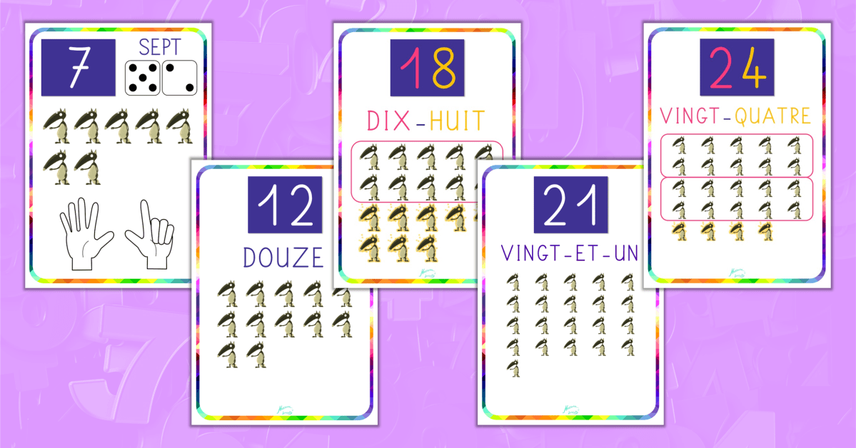 Affiches nombres de 1 à 30 – Maîtresse Lunicole