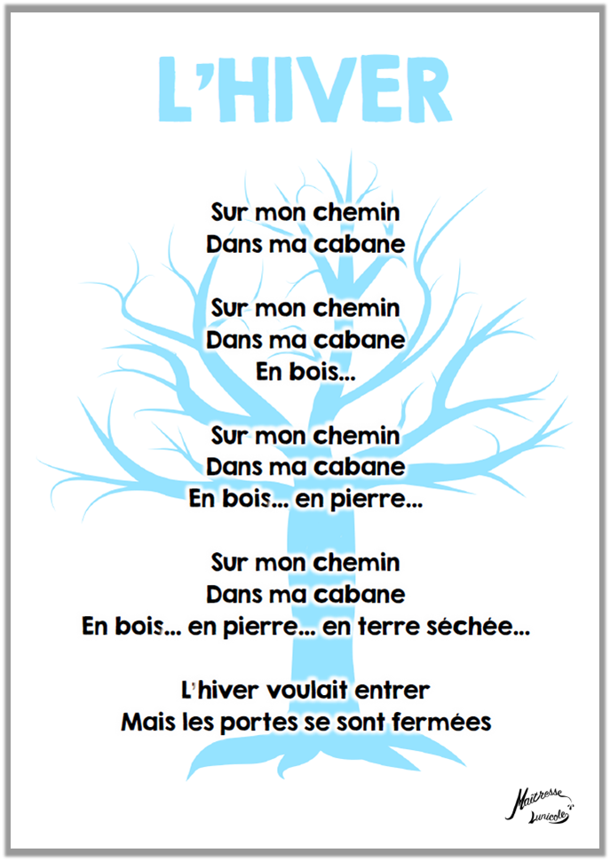 L’hiver – cycle 1 – Maîtresse Lunicole