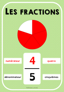 Les fractions – Maîtresse Lunicole