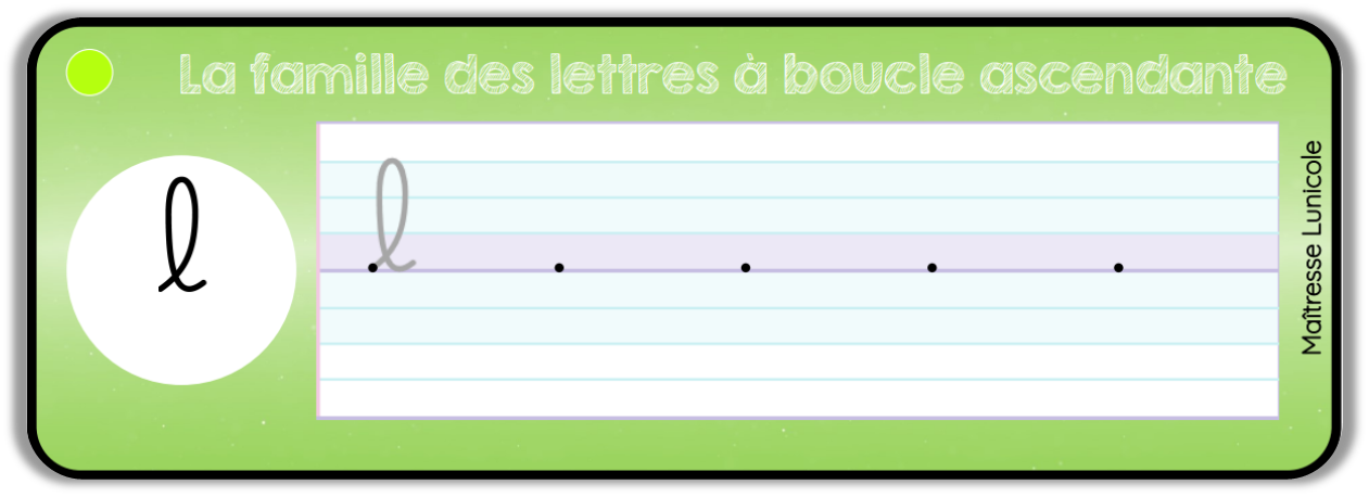 Supports d’écriture de lettres – Maîtresse Lunicole
