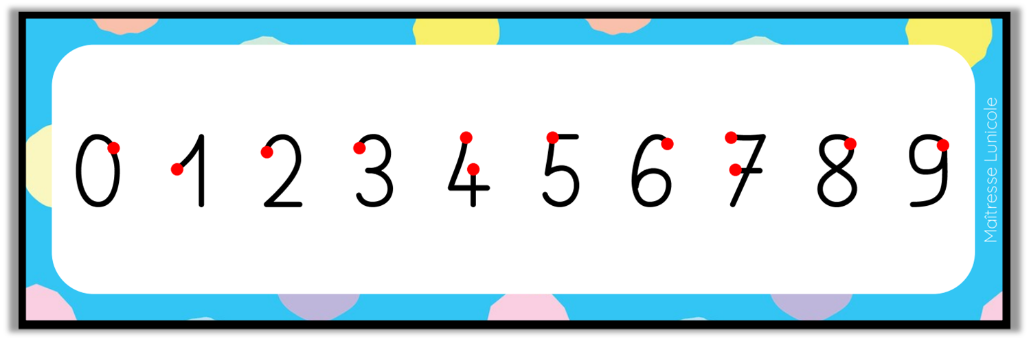 Supports d’écriture de chiffres – Maîtresse Lunicole