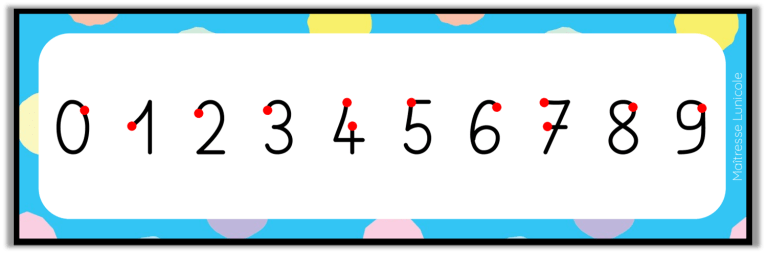 Supports d’écriture de chiffres – Maîtresse Lunicole