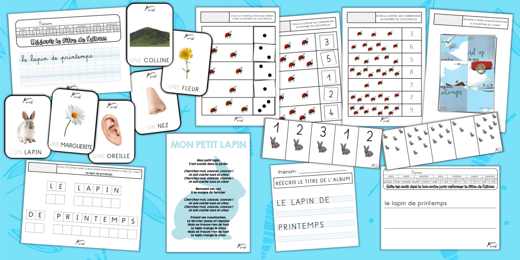 Exploitation d’album – Le lapin de printemps – Maîtresse Lunicole