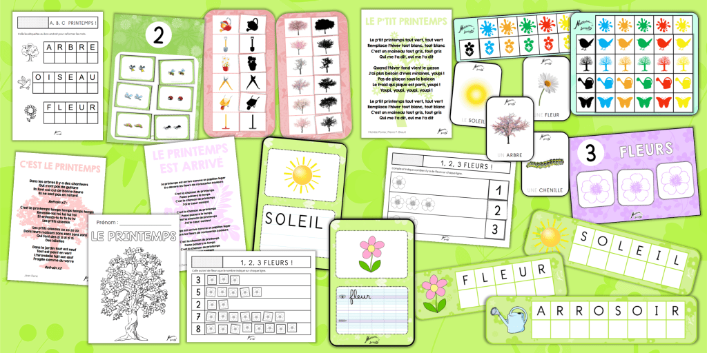 Le printemps – cycle 1 – Maîtresse Lunicole