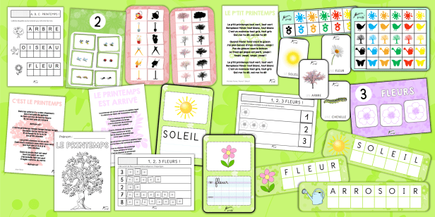 Le printemps – cycle 1 – Maîtresse Lunicole