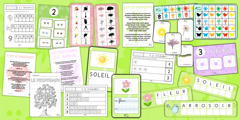 Le printemps – cycle 1 – Maîtresse Lunicole