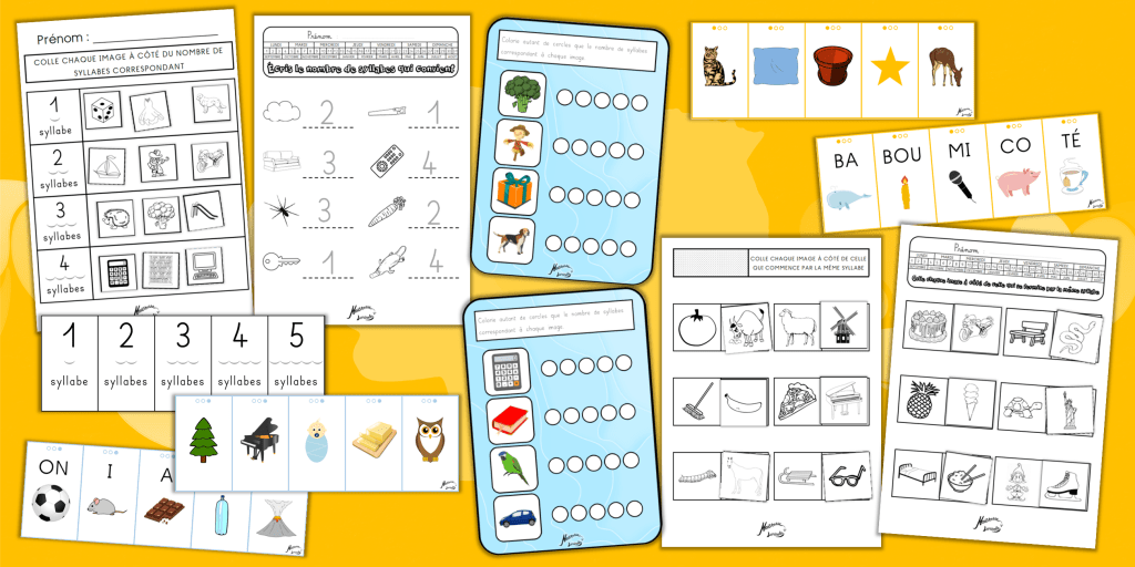 Syllabes – cycle 1 – Maîtresse Lunicole