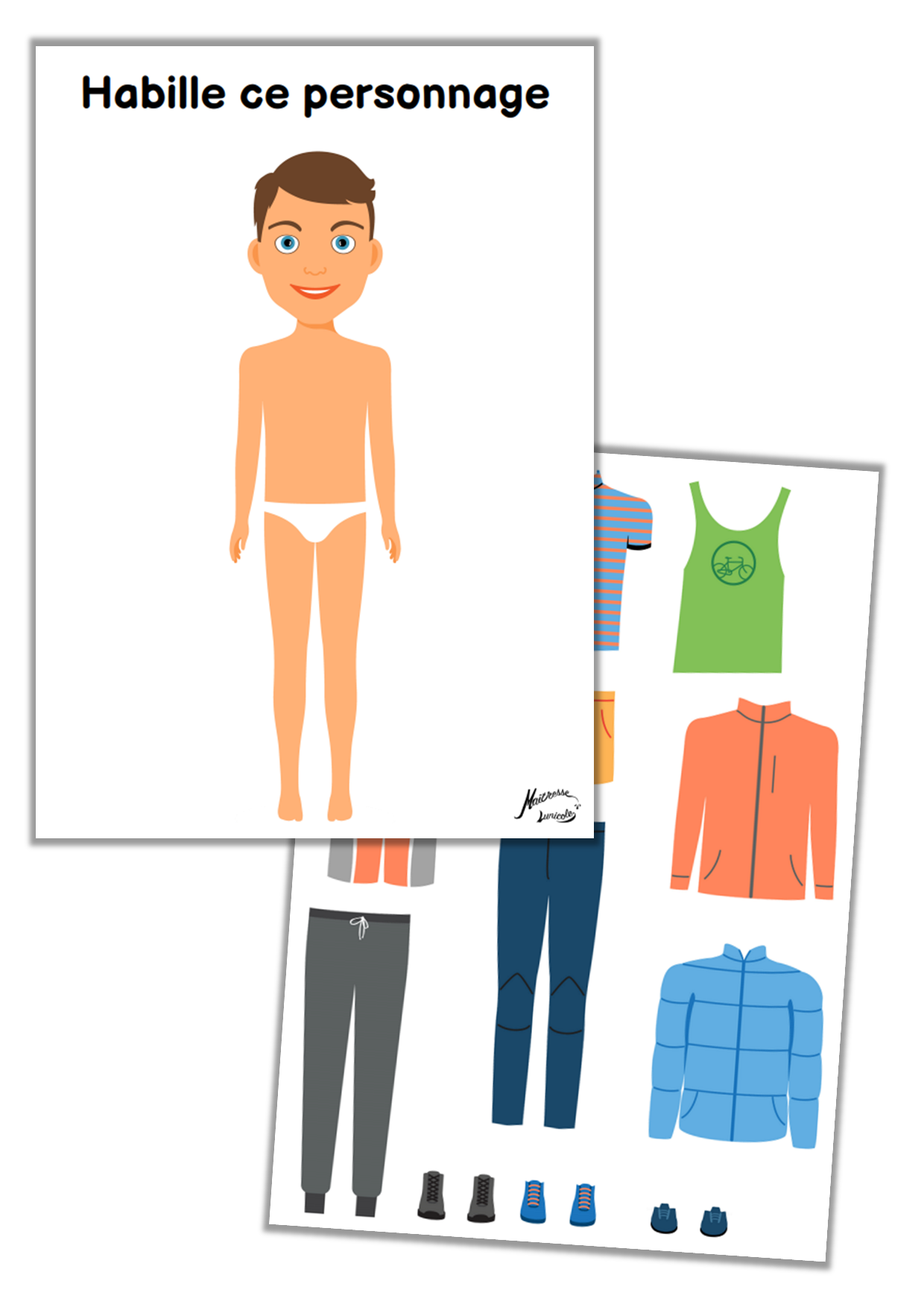 Les vêtements – cycle 1 – Maîtresse Lunicole