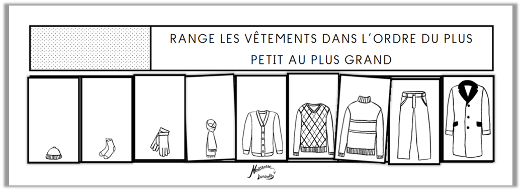 Ranger par ordre de taille – Maîtresse Lunicole