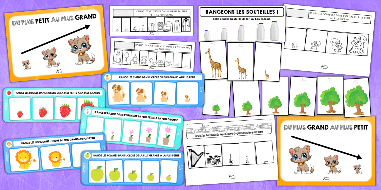 Ranger par ordre de taille – Maîtresse Lunicole