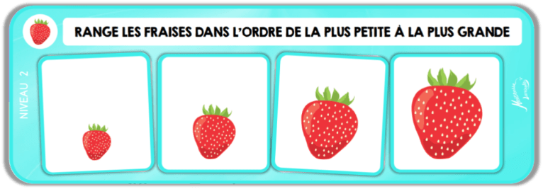 Ranger par ordre de taille – Maîtresse Lunicole