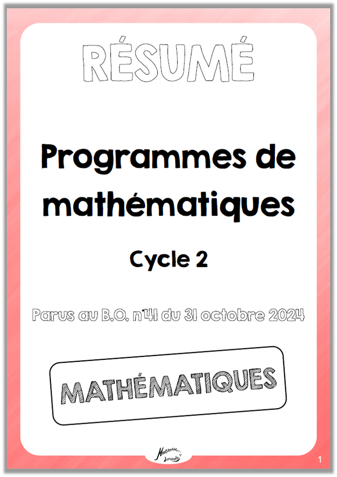 Nouveaux programmes – cycles 2 et 3 – Maîtresse Lunicole