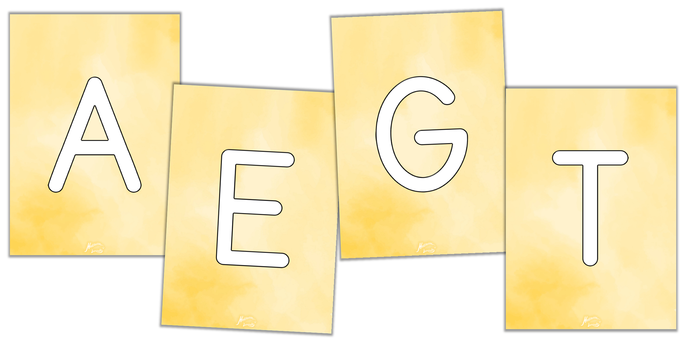 Lettres de l’alphabet – affichages – Maîtresse Lunicole