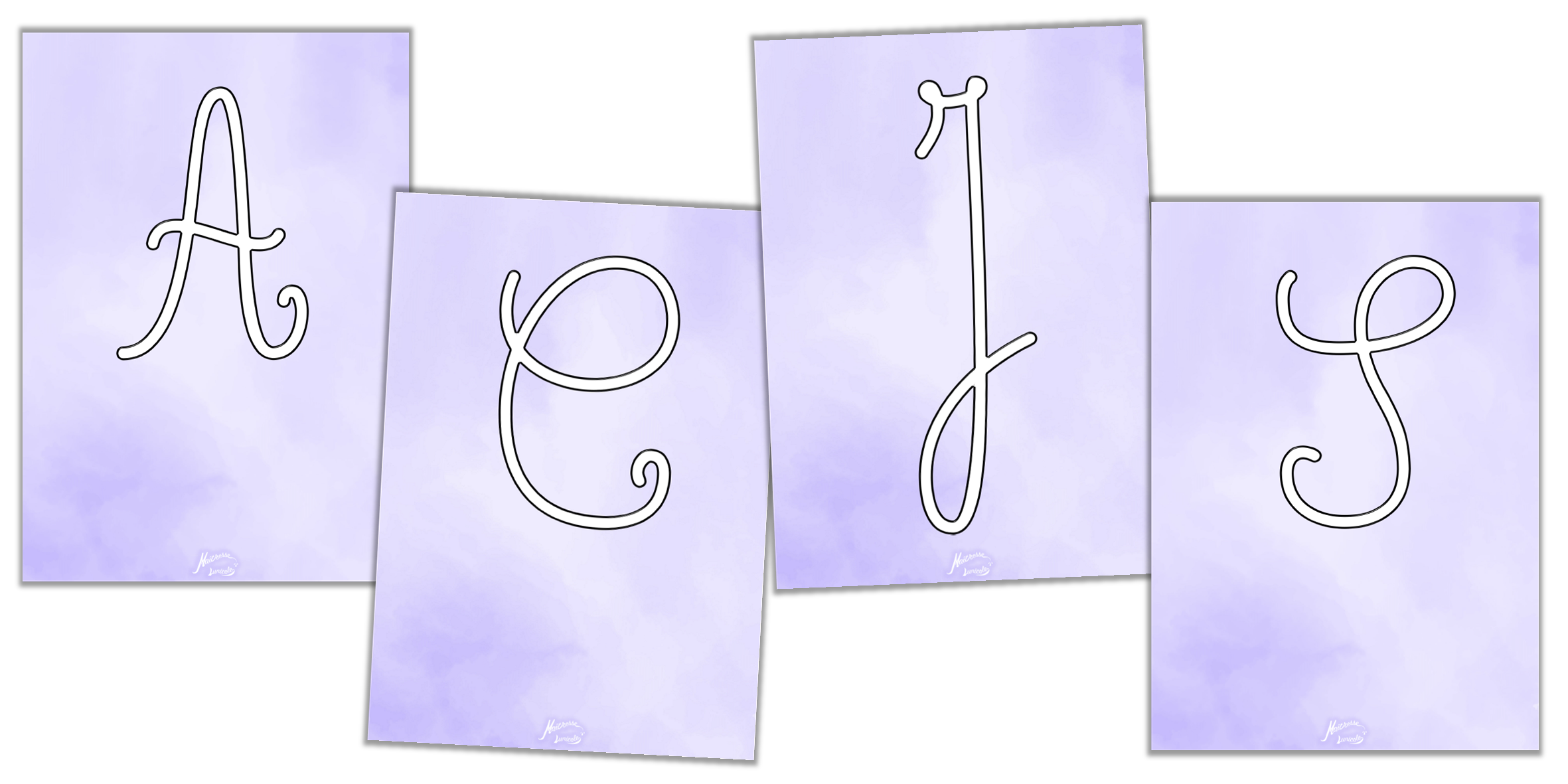 Lettres de l’alphabet – affichages – Maîtresse Lunicole