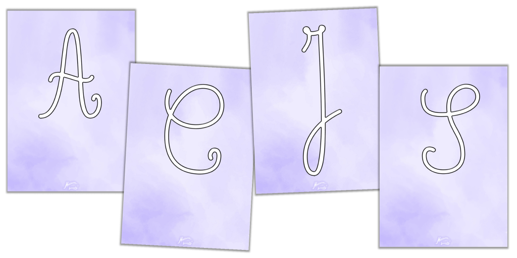Lettres de l’alphabet – affichages – Maîtresse Lunicole