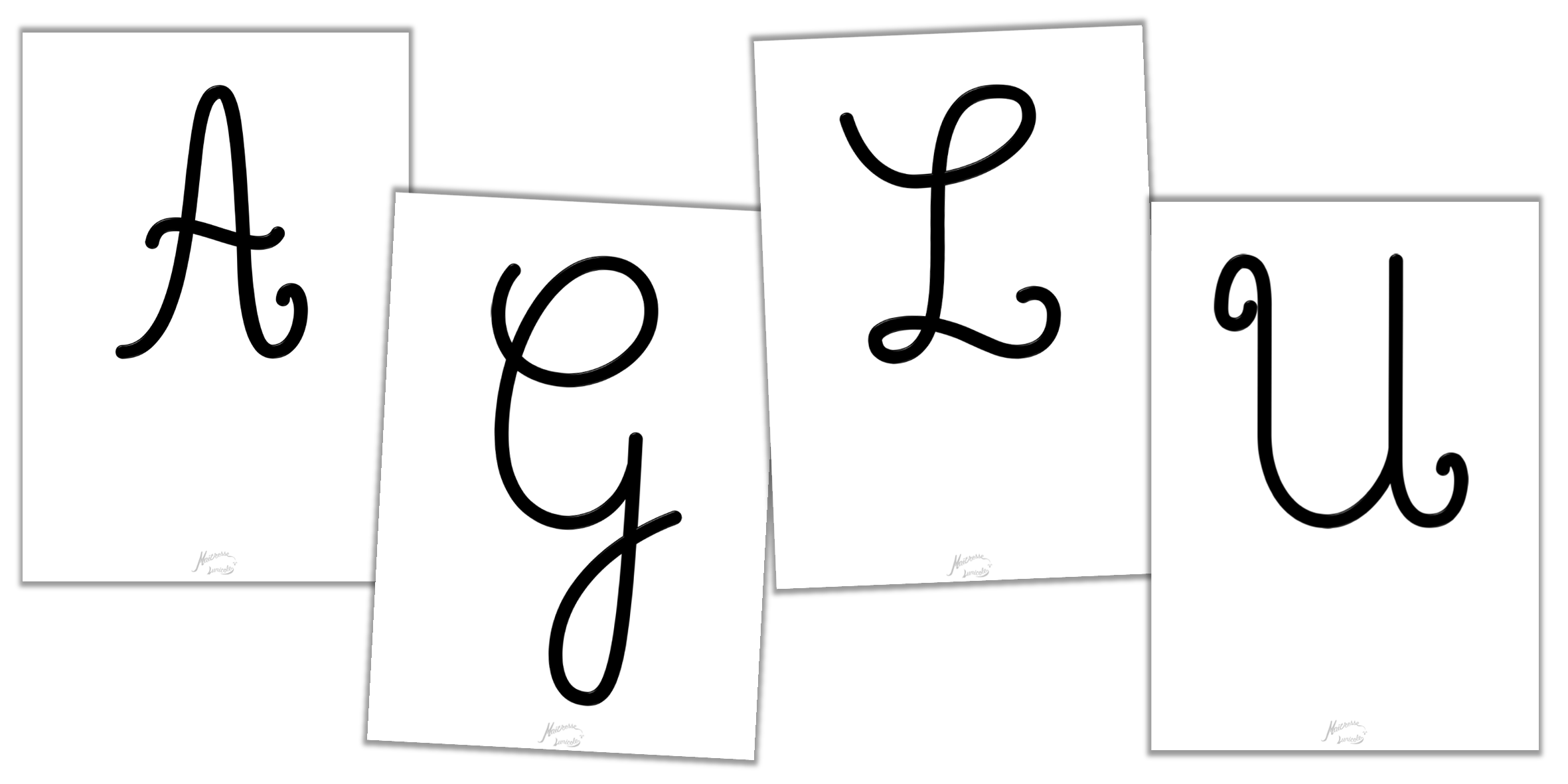 Lettres de l’alphabet – affichages – Maîtresse Lunicole